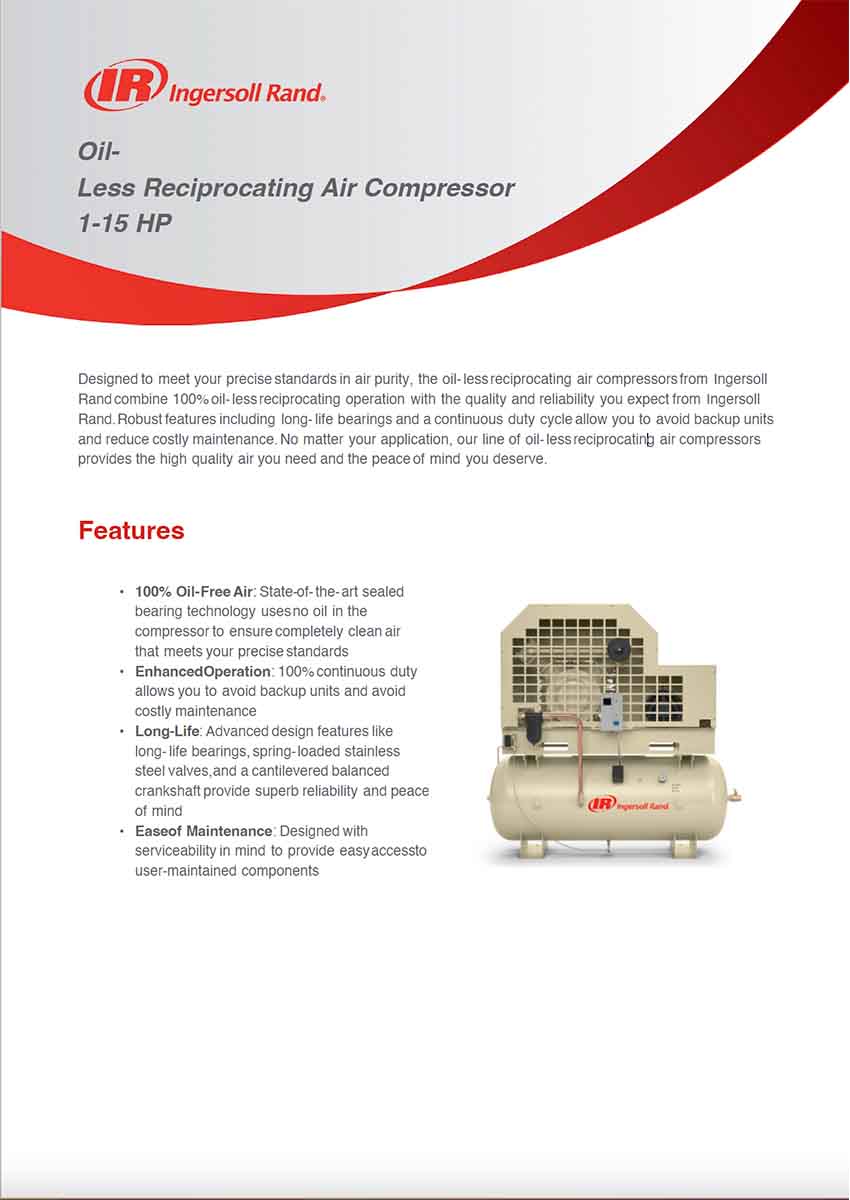 Oil-Less Reciprocating Compressor | Wiseworth Canada Industries (1996) Ltd.